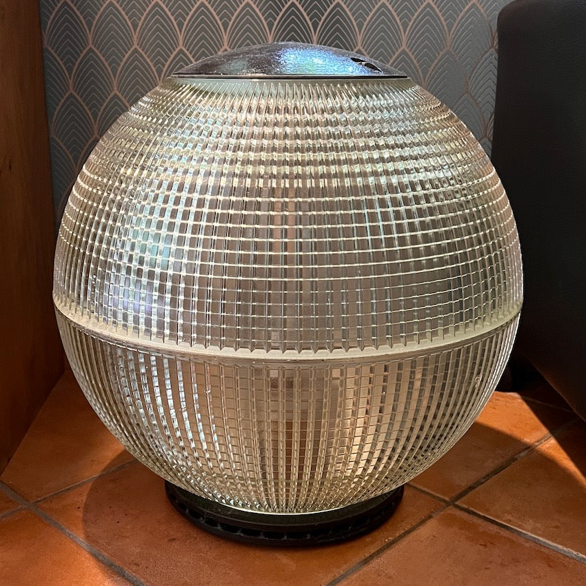 Luminaire Boule Holophane / Europhane grand modèle sur socle - Diamètr ...